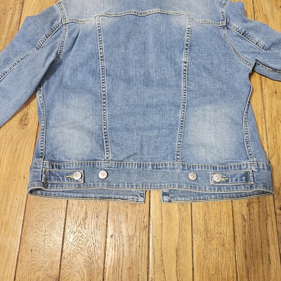 LuLaRoe | Jackets & Coats | Lularoe Denim Embroidered Jacket Size ...